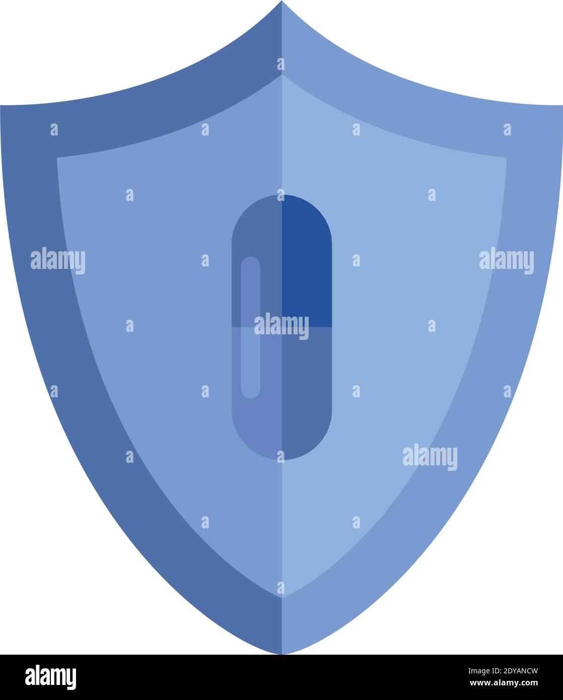 capsule drug in shield guard icon vector illustration design Stock ...