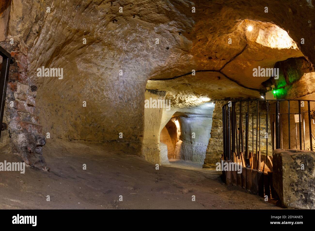 General view inside the City of Caves, Nottingham, Notts., UK Stock ...