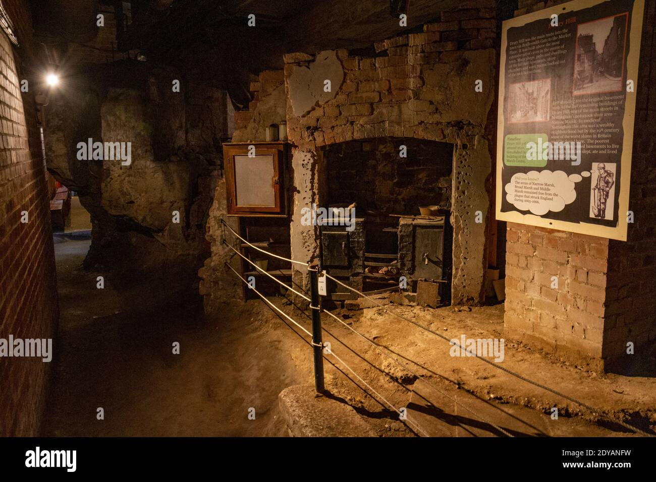 The remains of an original basement property on Drury Hill inside the ...