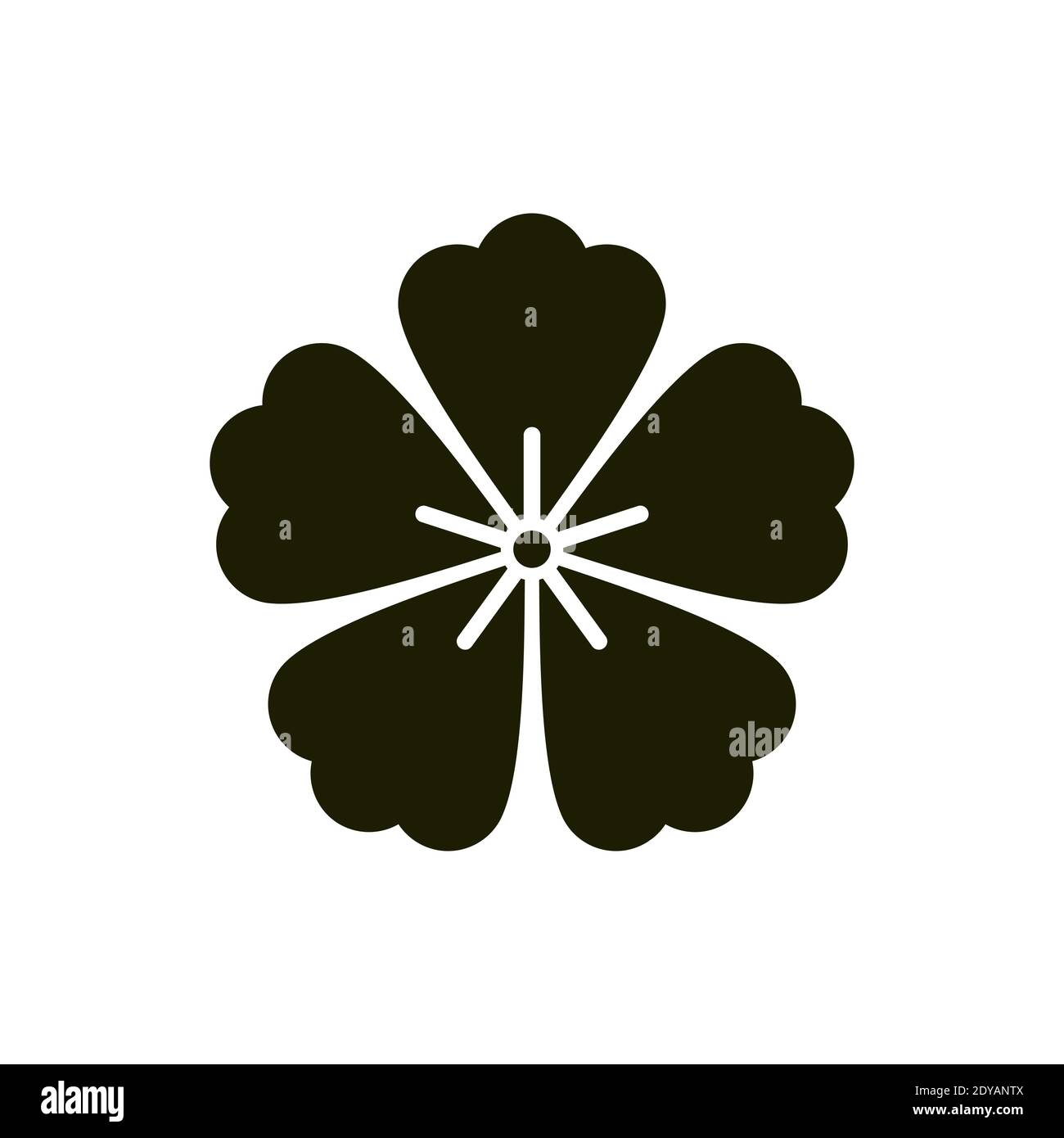 Sakura symbol or Japanese style flower design Sign Stock Vector Image ...
