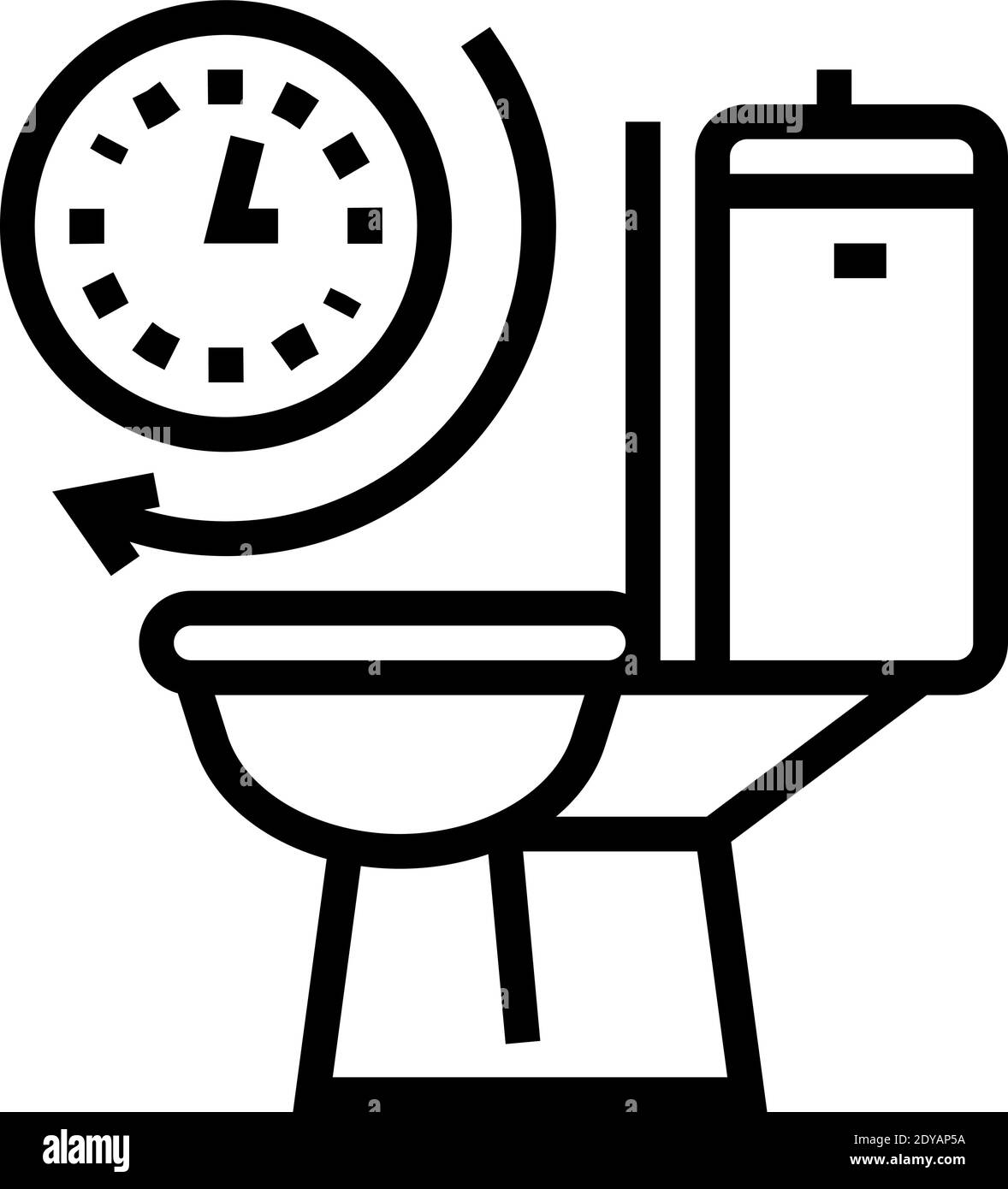 frequent urination line icon vector illustration Stock Vector Image ...