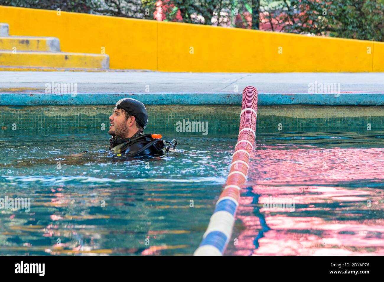 portrait of diver with his equipment on Stock Photo - Alamy