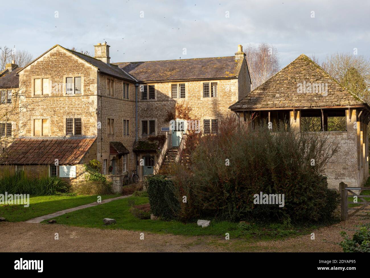 Historic building former mill now pottery and jewellery studios, Lacock ...