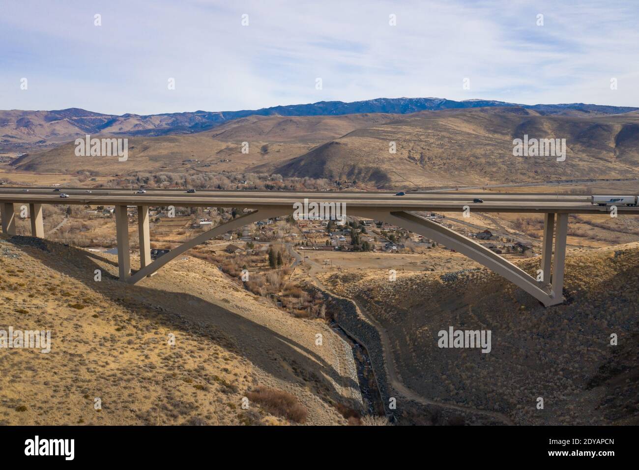 RENO, NEVADA, UNITED STATES - Dec 24, 2020: The cathedral arch twin ...