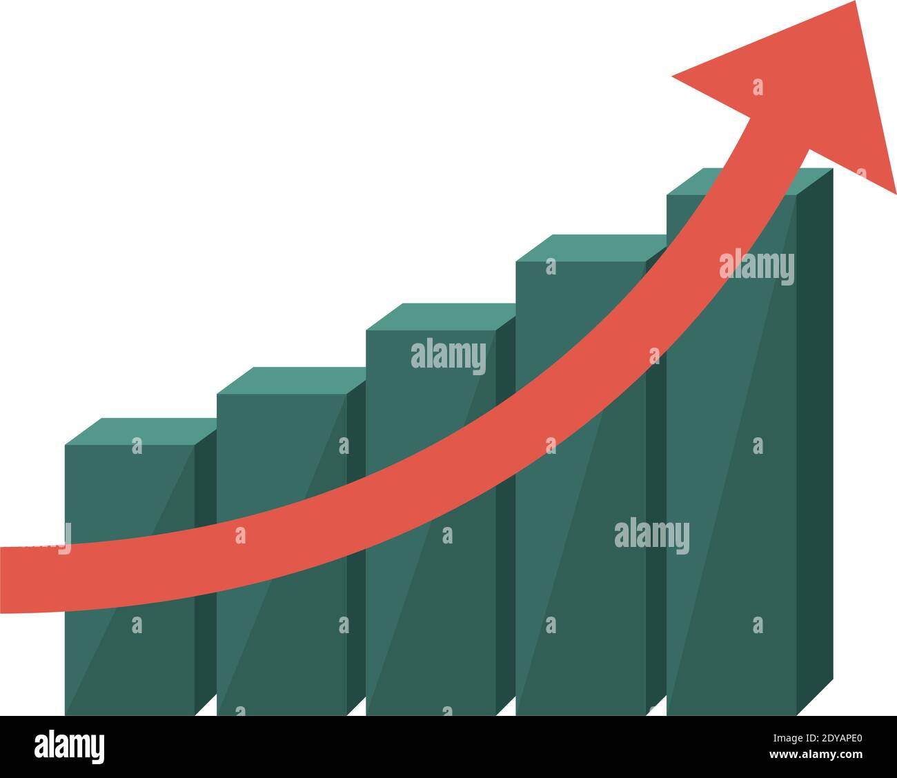 statistics bars with arrow icon vector illustration design Stock Vector ...