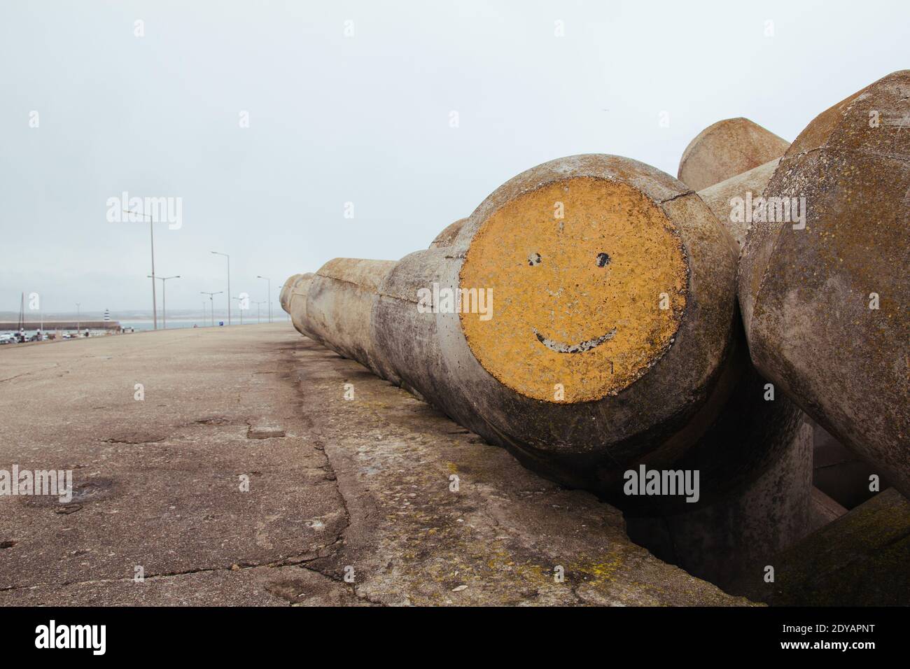 A yellow smile symbol stencil Stock Photo - Alamy