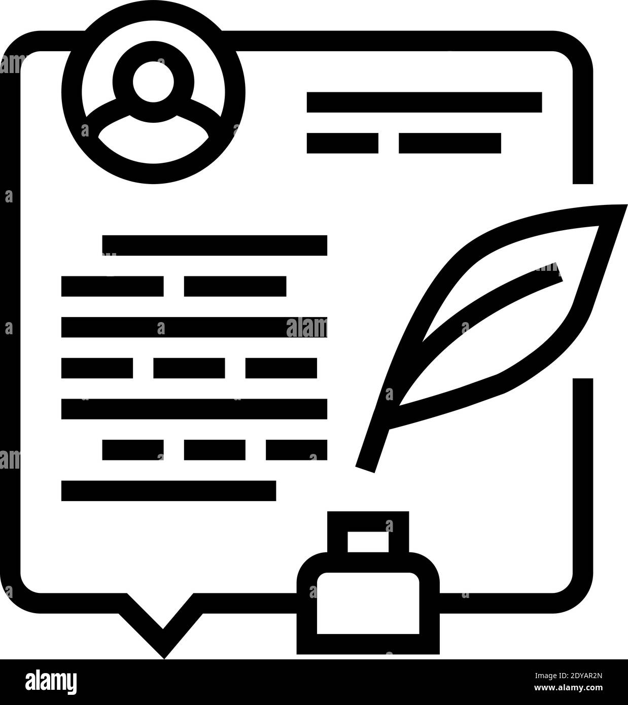 writing news article line icon vector illustration Stock Vector Image ...