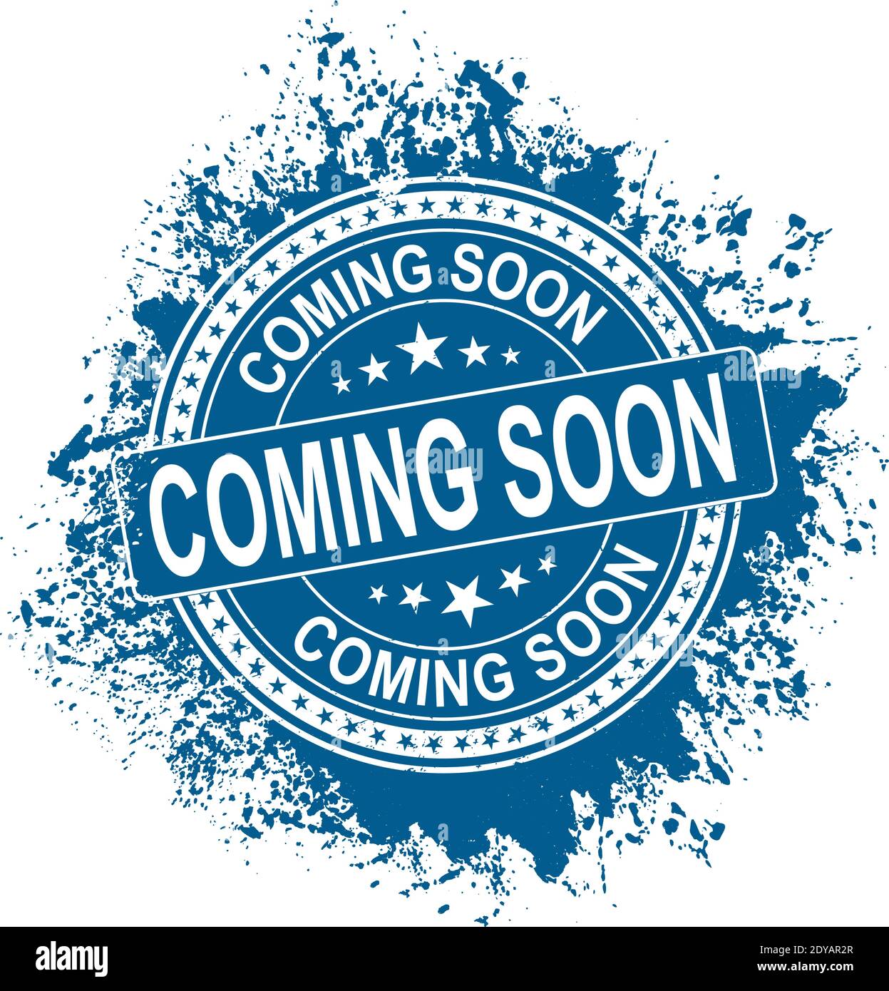 Coming soon grunge rubber stamp on white, vector illustration Stock ...