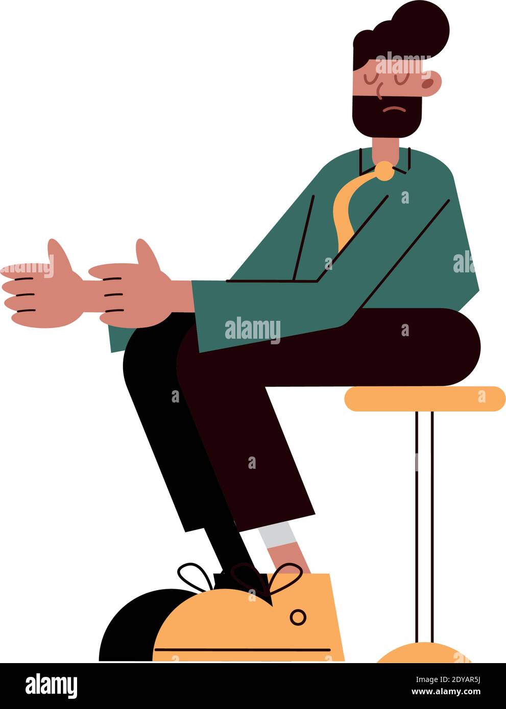 Standing icon chair sitting vector Cut Out Stock Images & Pictures - Alamy