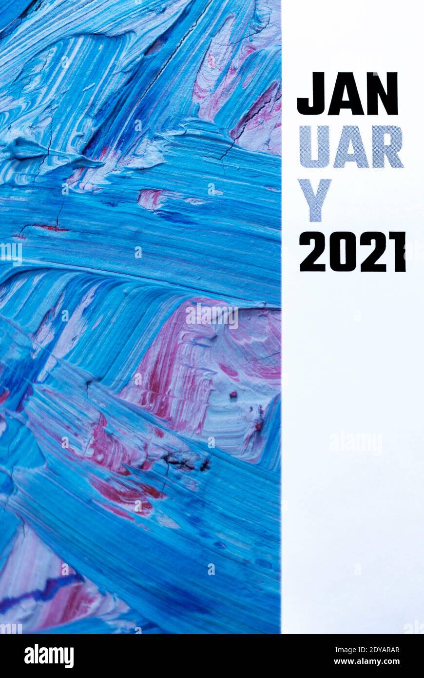 January 2021 calendar. January monthly calendar on blue background ...