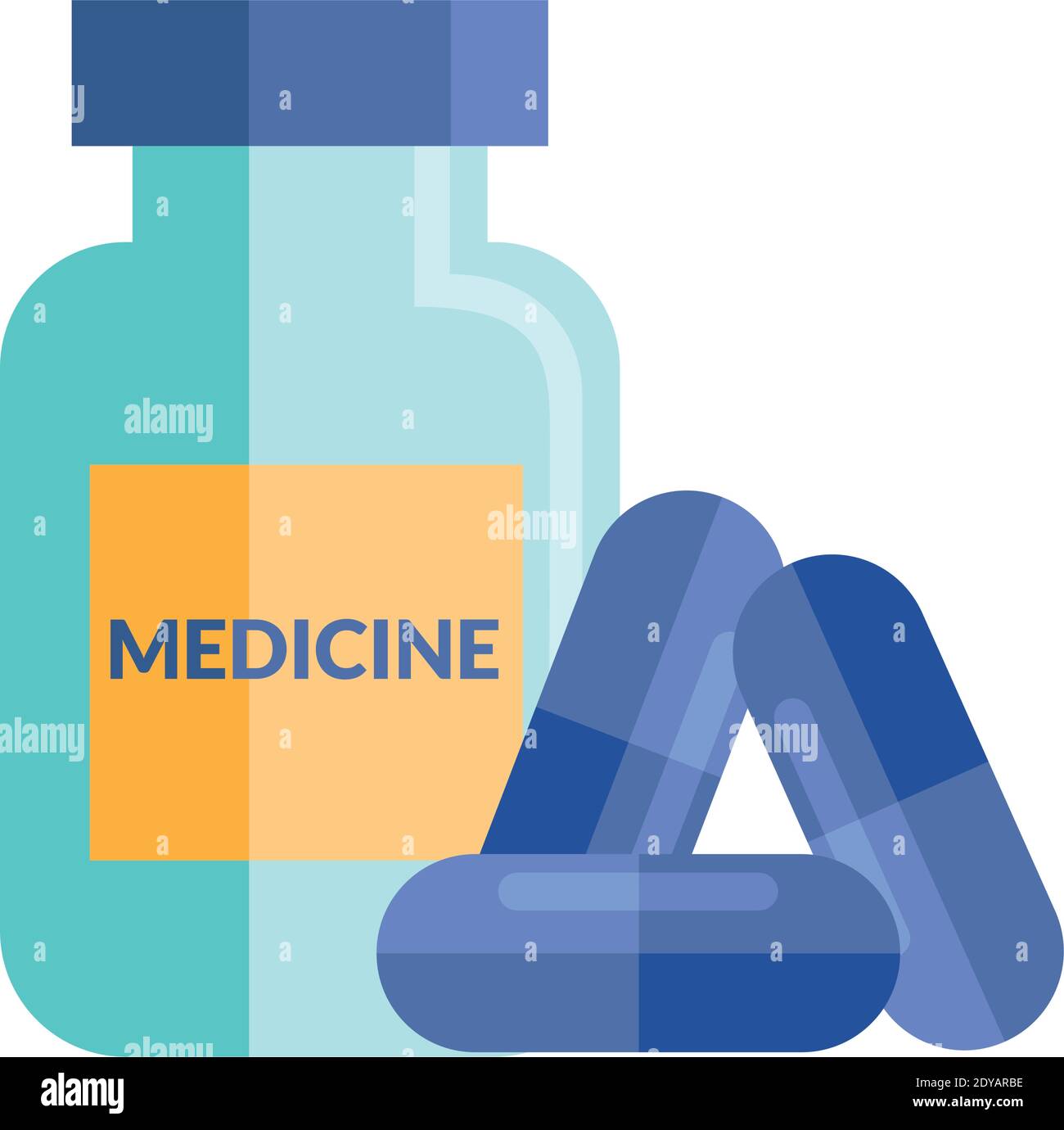 vaccine vial bottle and capsules drugs vector illustration design Stock ...