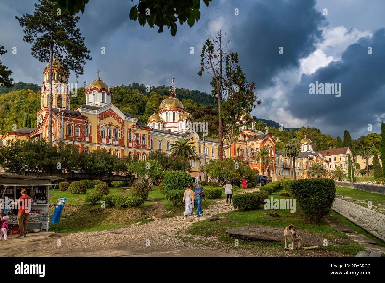 New Athos, Abkhazia - September 28, 2019. Orthodox monastery in the ...