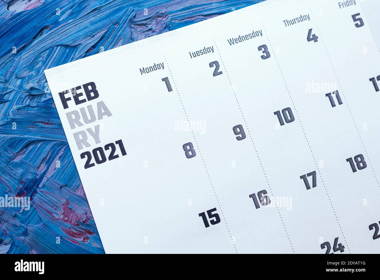 February calendar 2021 hi-res stock photography and images - Alamy
