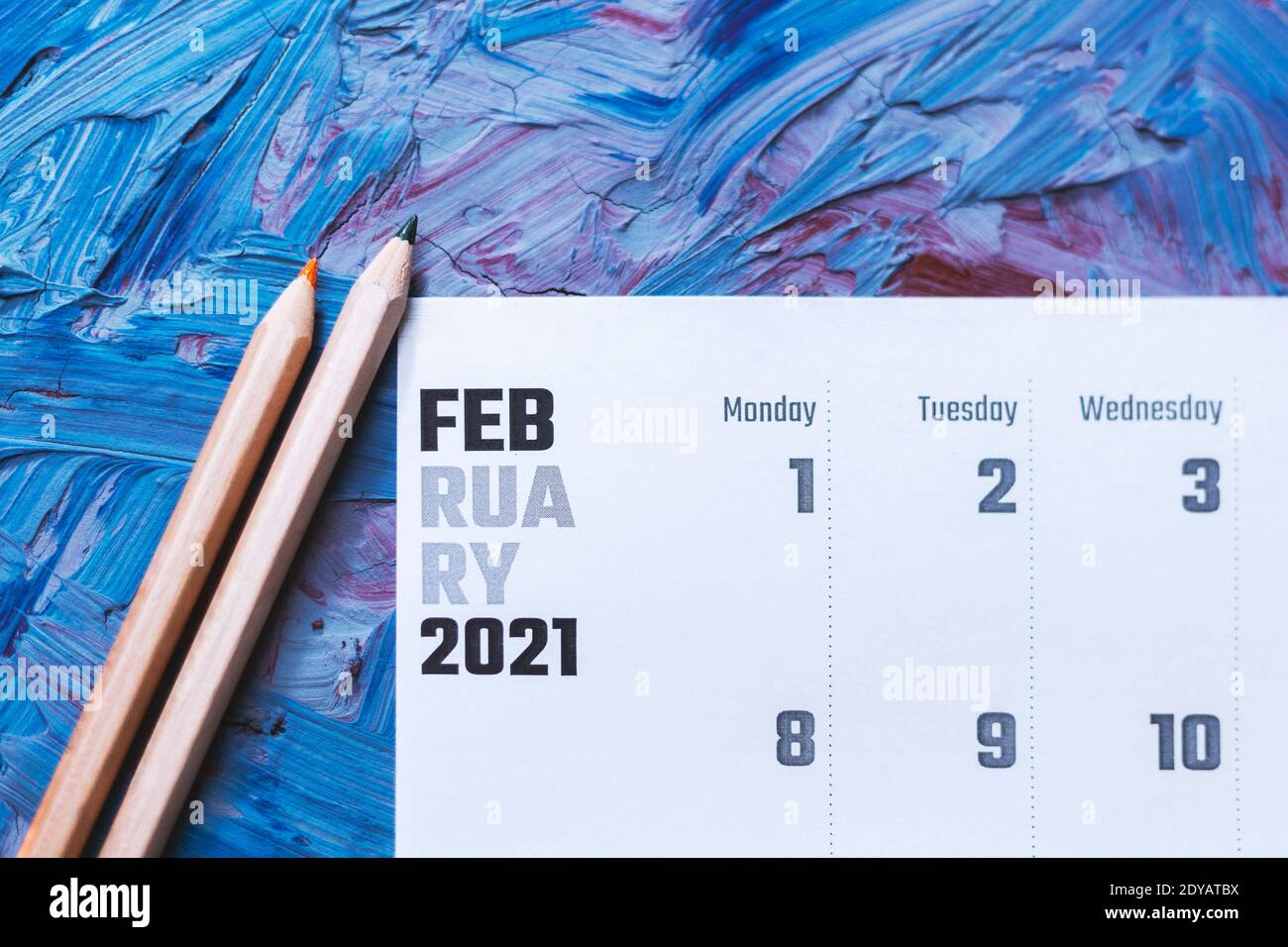February 2021 calendar hi-res stock photography and images - Alamy