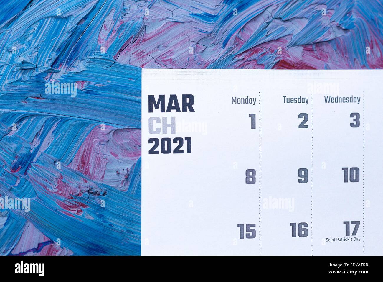 March 2021 calendar hi-res stock photography and images - Alamy