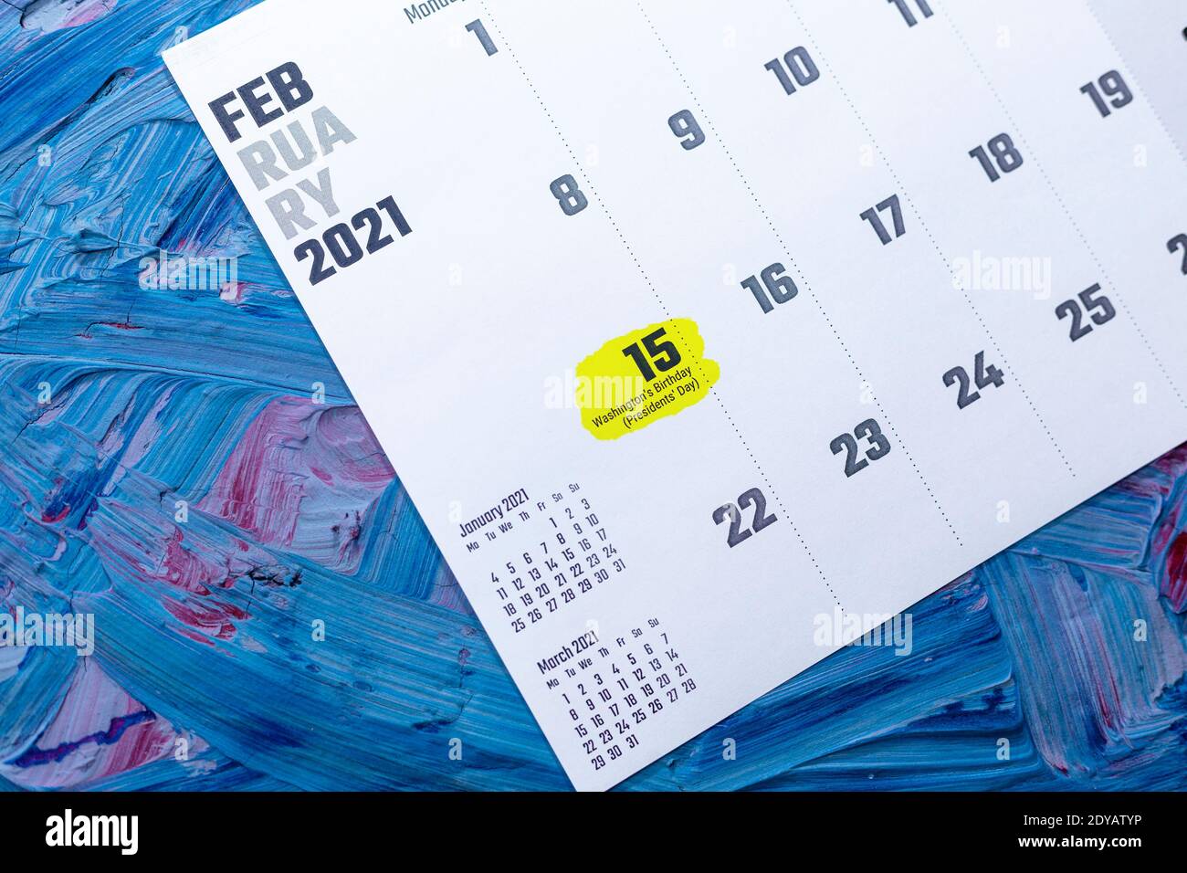 Calendar 2021 february hi-res stock photography and images - Alamy