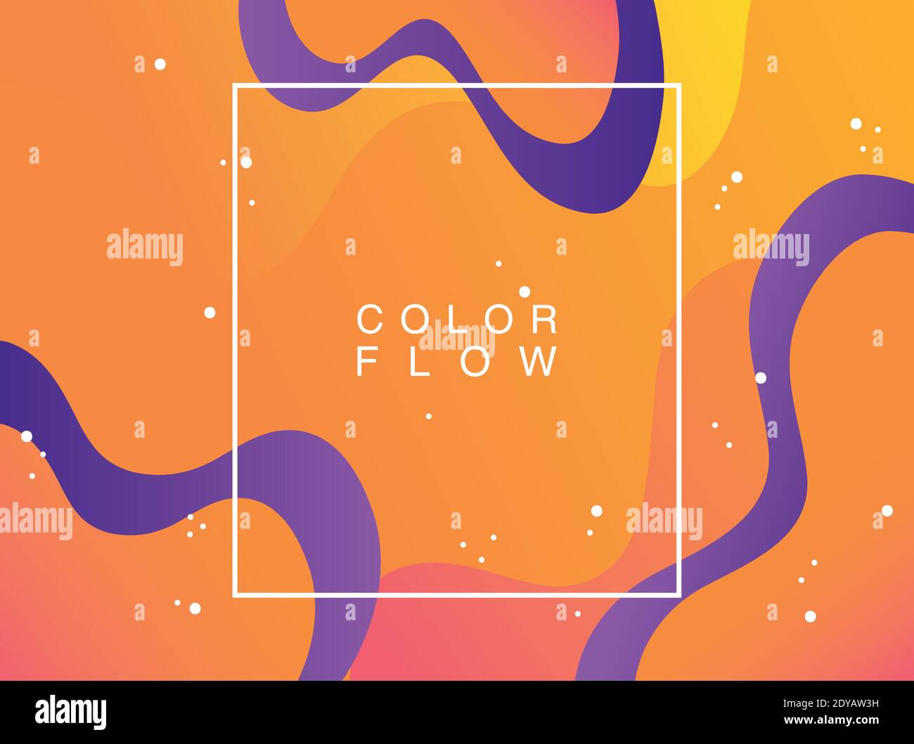 color flow with square frame background vector illustration design ...