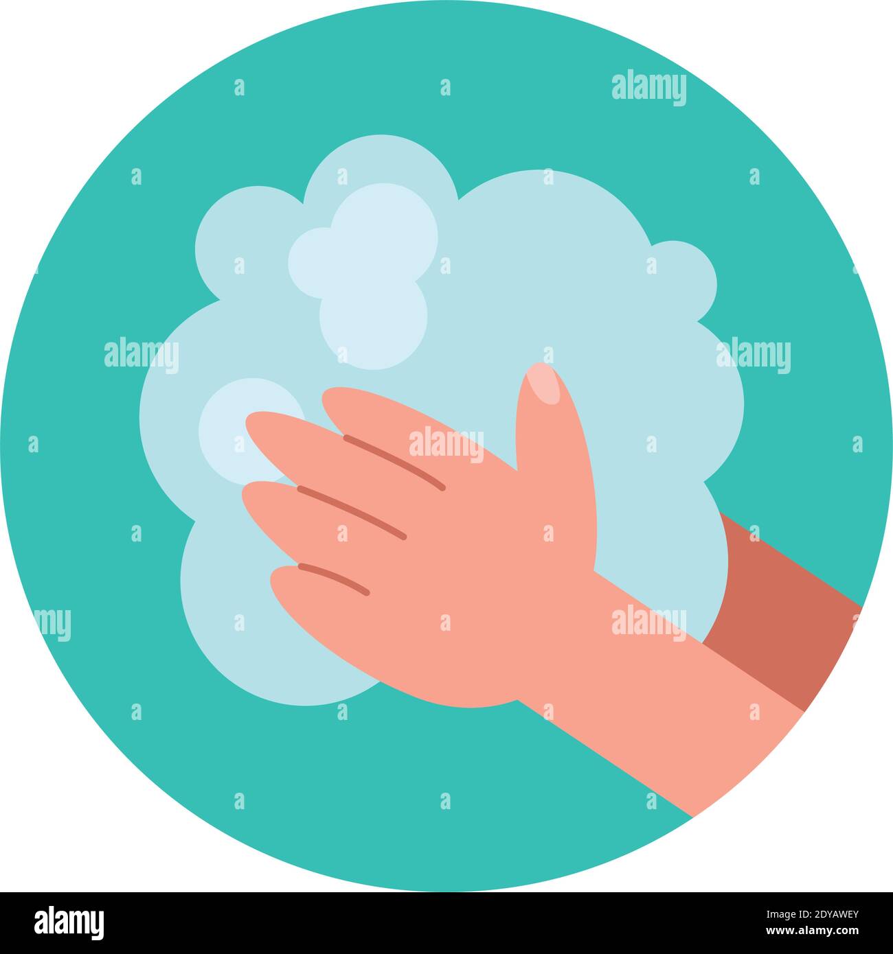 Hands washing prevention method Stock Vector Images - Alamy