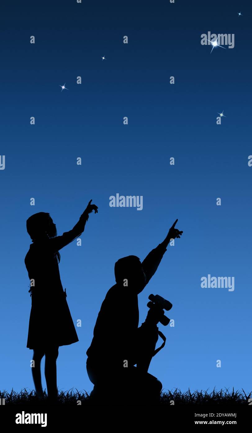 Father child star sky hi-res stock photography and images - Alamy