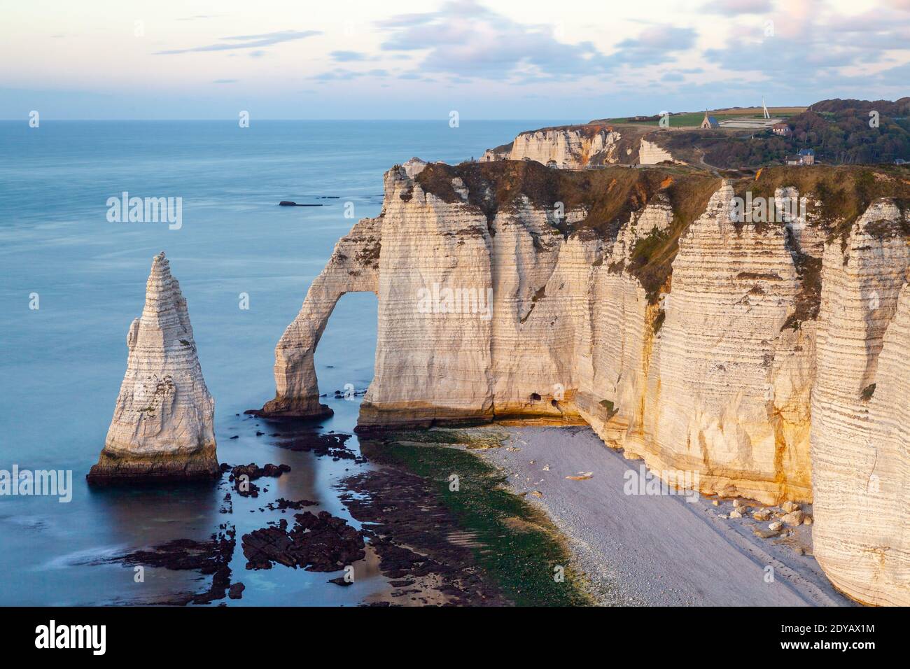 White Chalk Cliffs and Arches at Etretat in Normandy, France, Europe ...