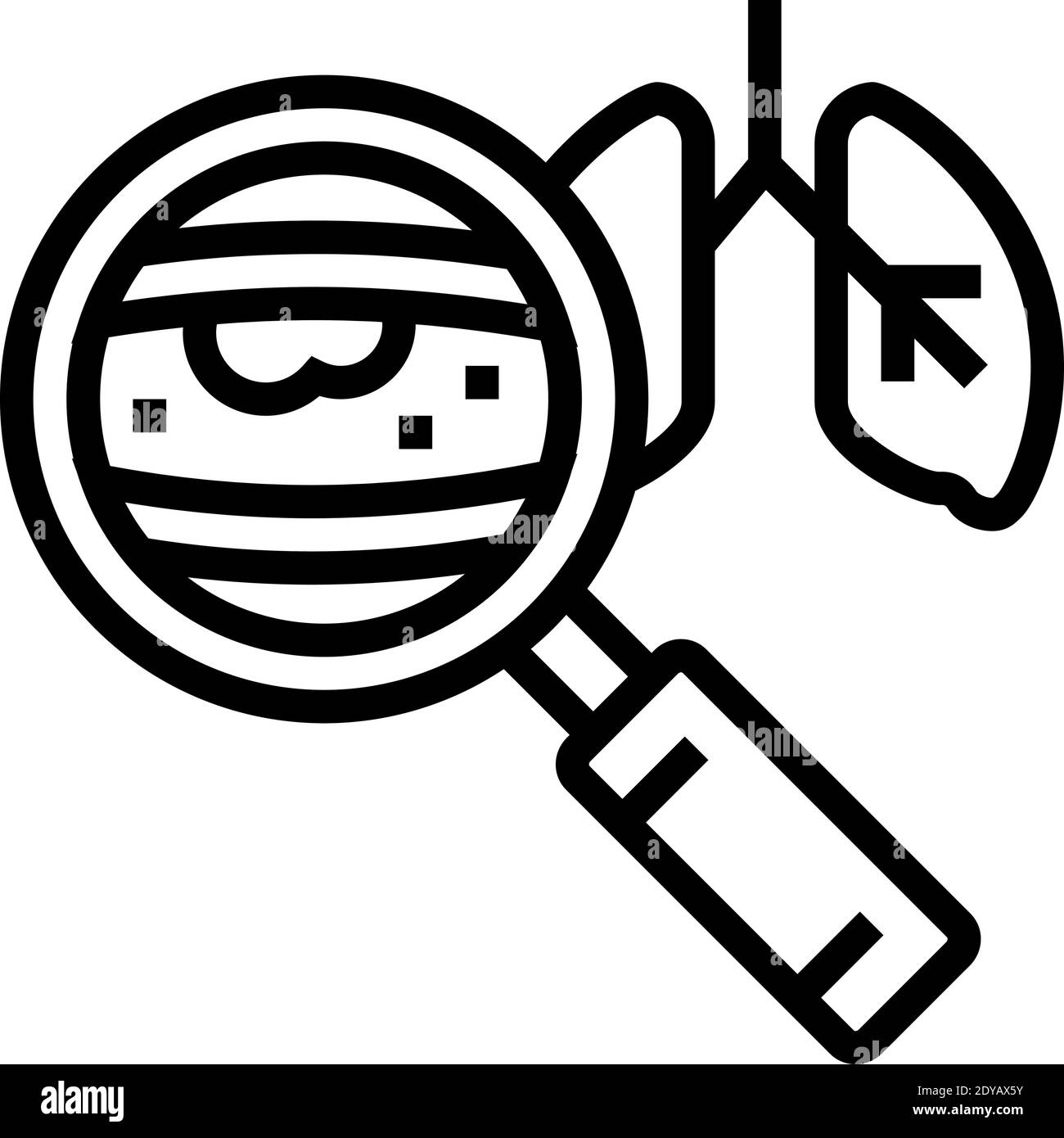 pulmonary vascular disease line icon vector illustration Stock Vector ...