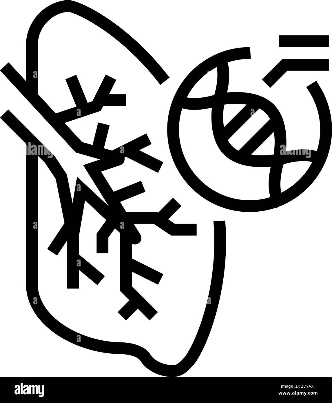 cystic fibrosis respiratory disease line icon vector illustration Stock ...