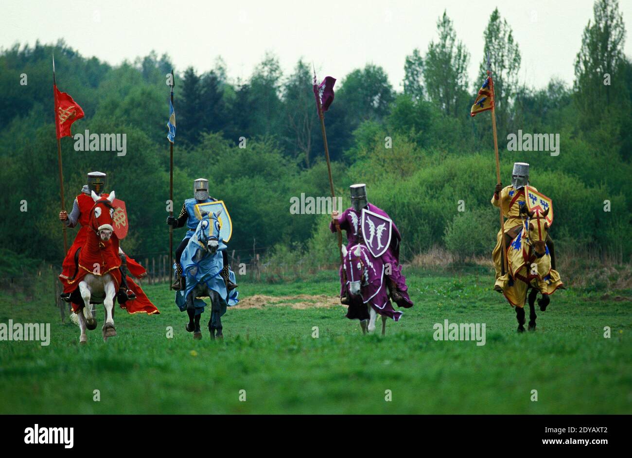 Medieval Tournament of Chivalry in France Stock Photo - Alamy
