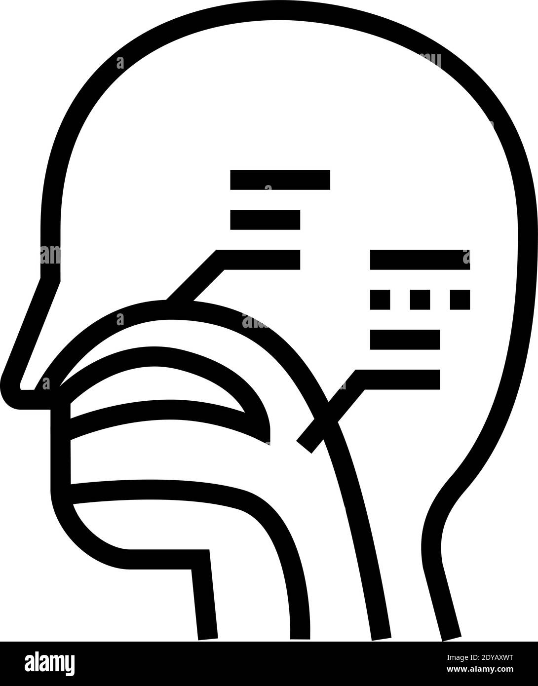 nasal passages line icon vector illustration Stock Vector Image & Art ...