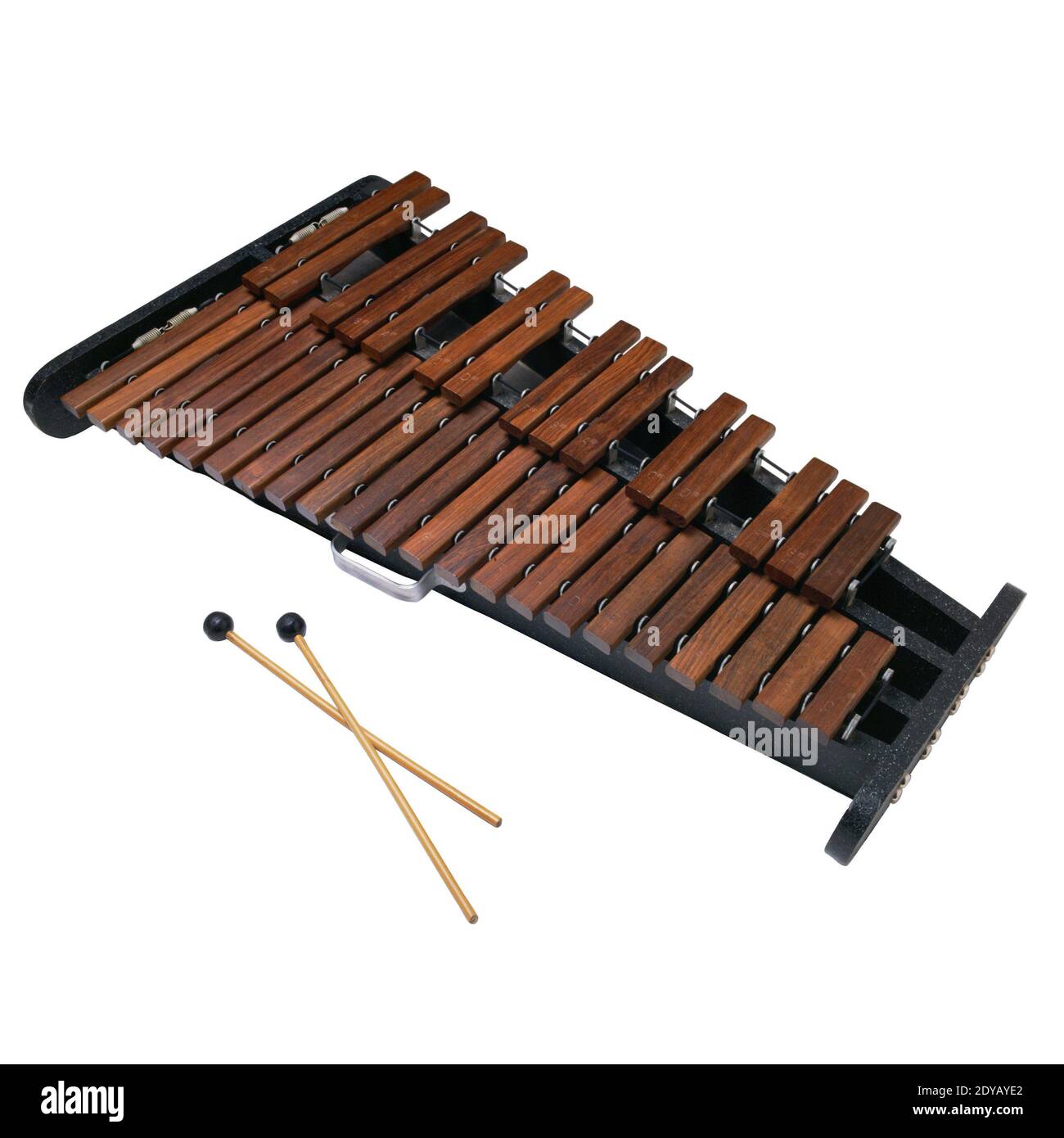Xylophone with mallets on isolated white background Stock Photo - Alamy