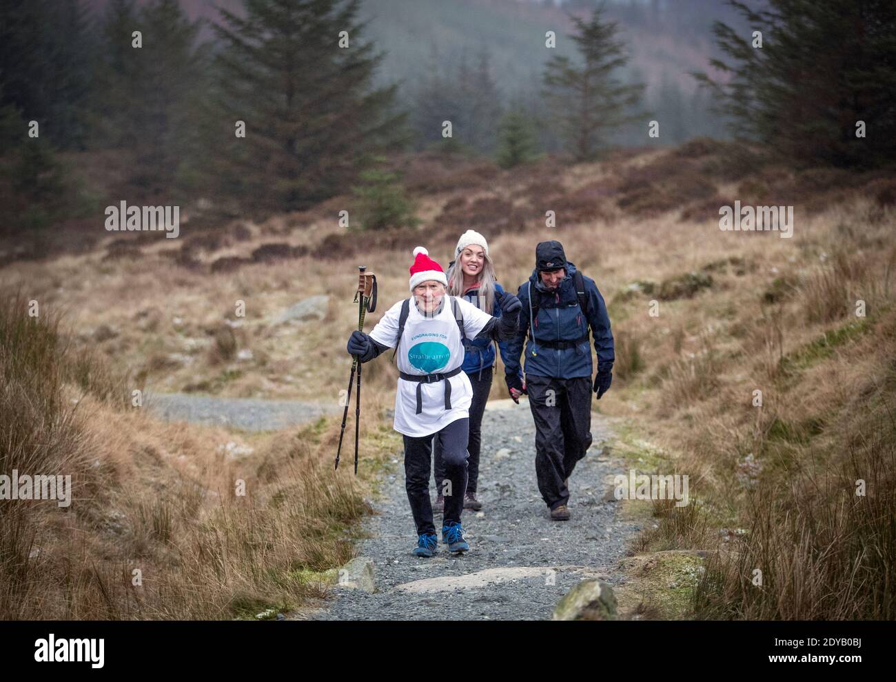 Angus Whyte, 81, from Dunblane, with his son Alun Whyte and Courtney ...
