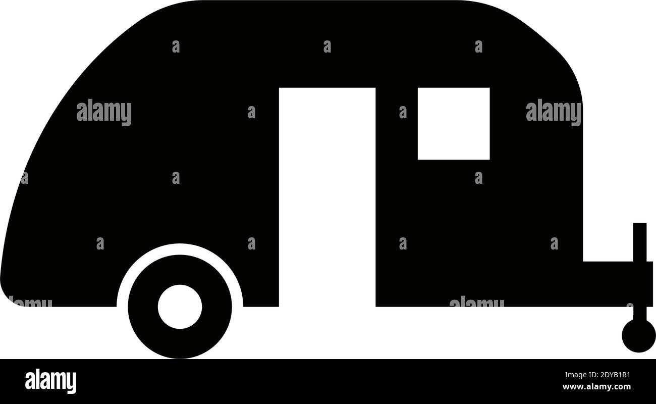 Rv camping trailer and truck Stock Vector Images - Alamy