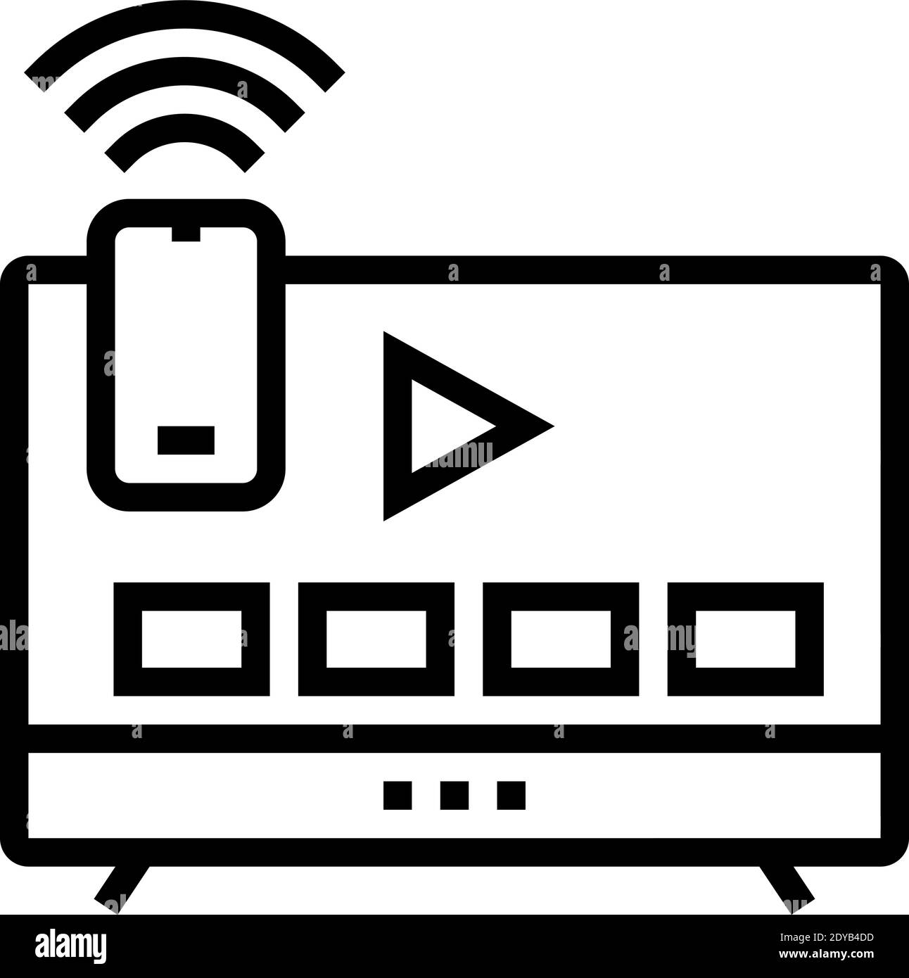 smart tv line icon vector illustration Stock Vector Image & Art - Alamy