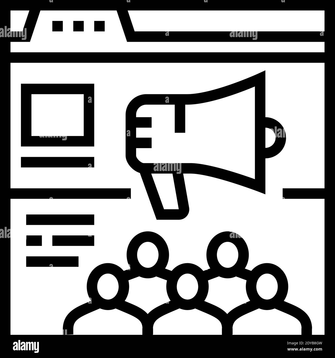 internal communities line icon vector illustration Stock Vector Image ...