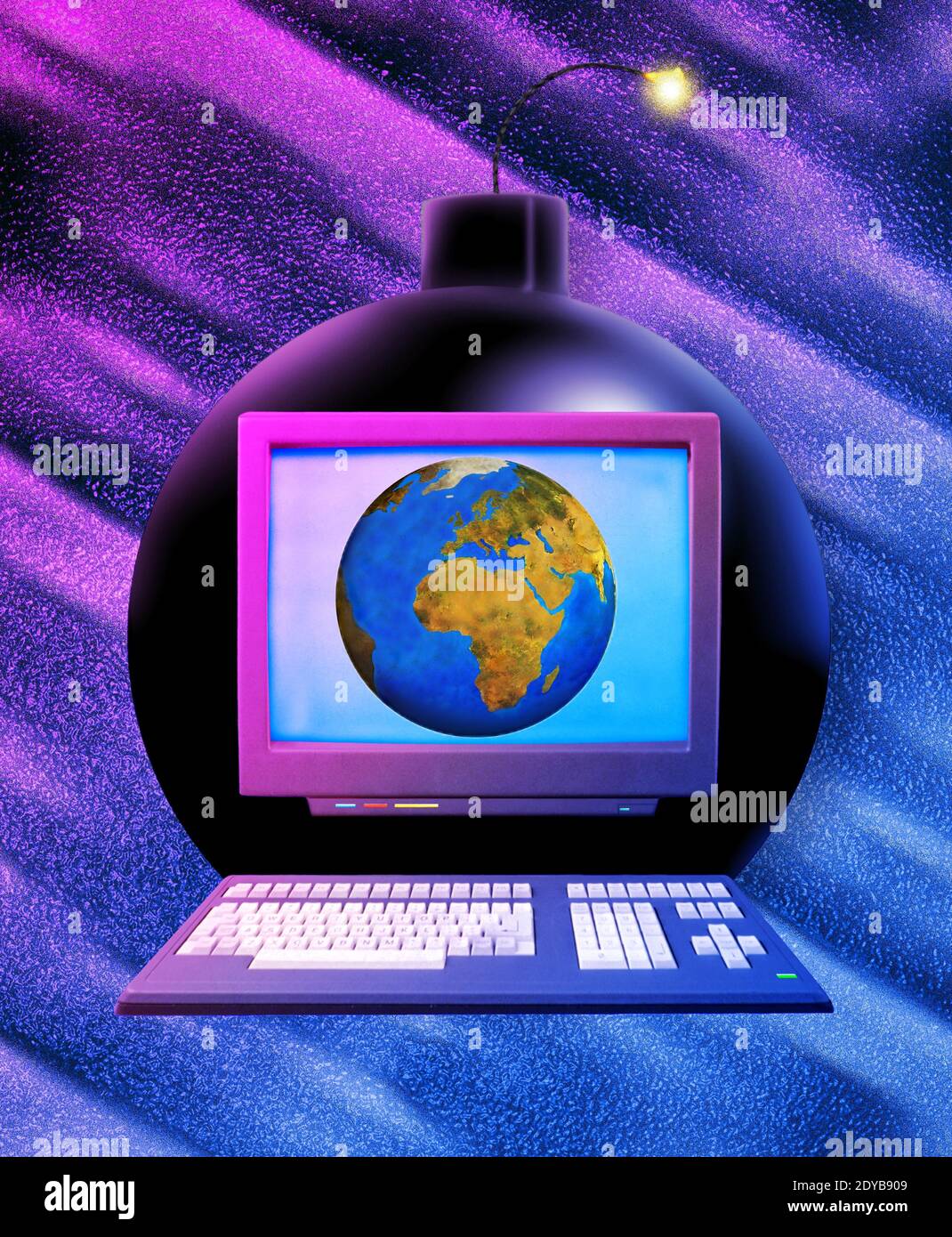 Exploding computer screen hi-res stock photography and images - Alamy