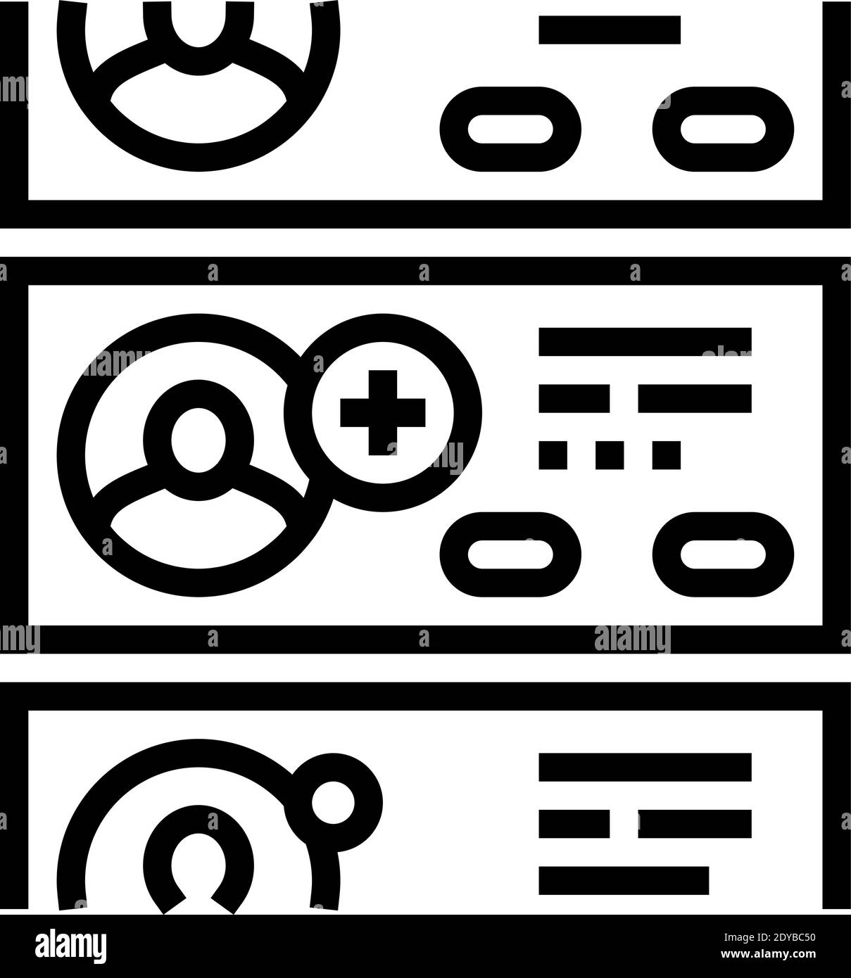 list of prospective friends line icon vector illustration Stock Vector ...