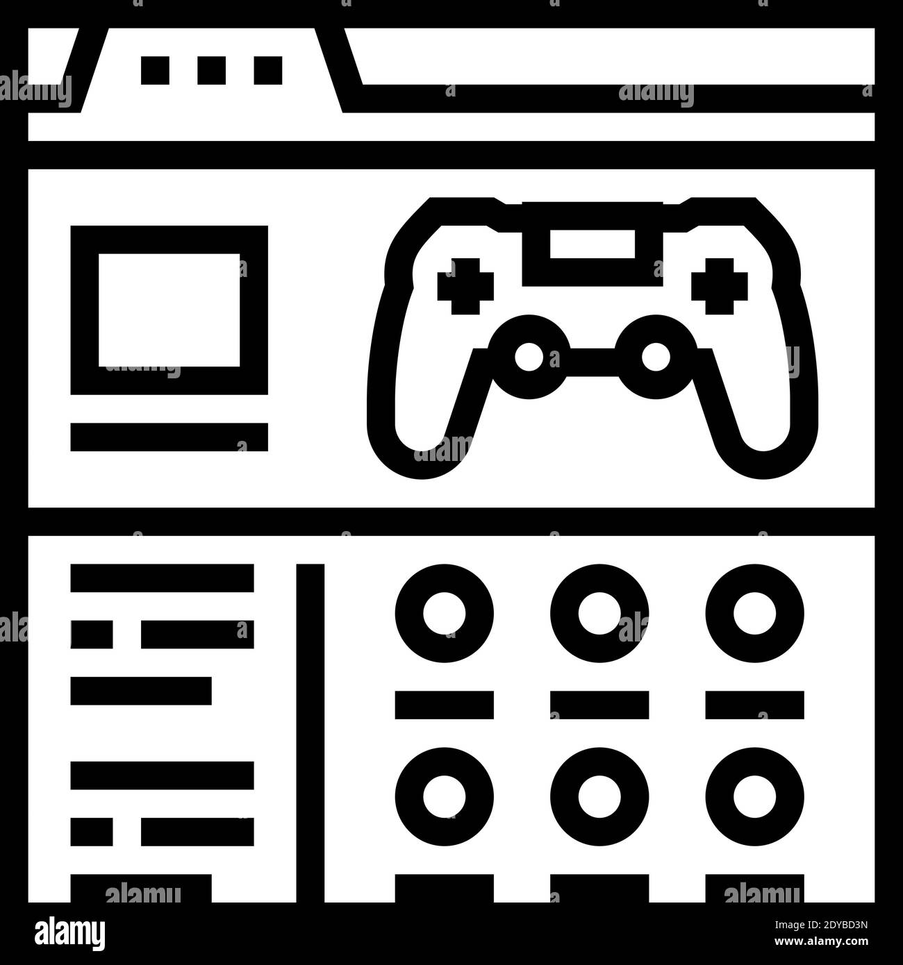 internet gaming line icon vector illustration Stock Vector Image & Art ...