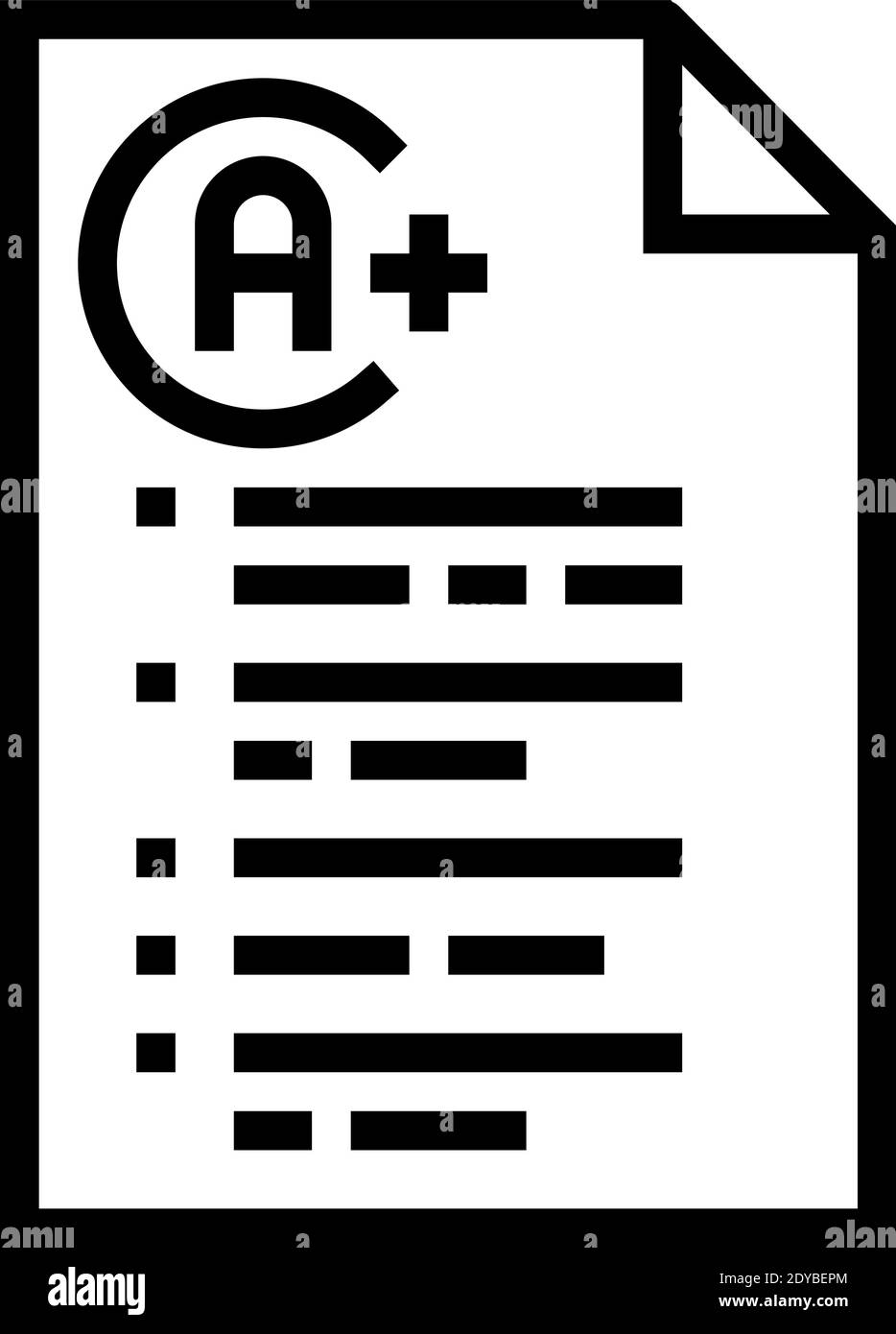 test perfect result line icon vector illustration Stock Vector Image ...