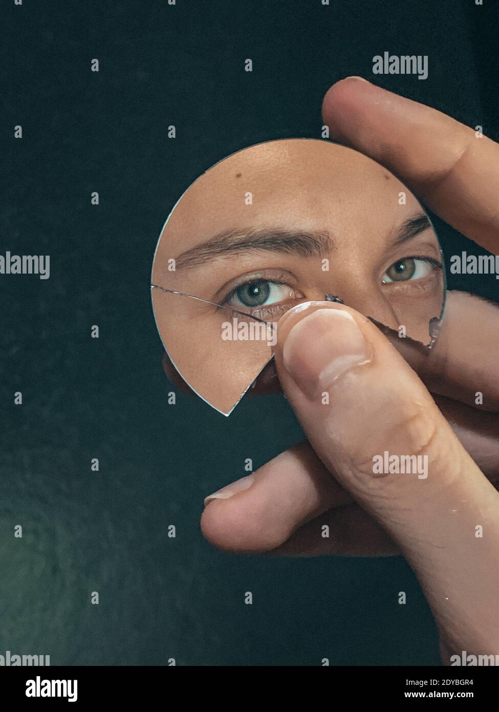 Hand broken mirror hi-res stock photography and images - Alamy