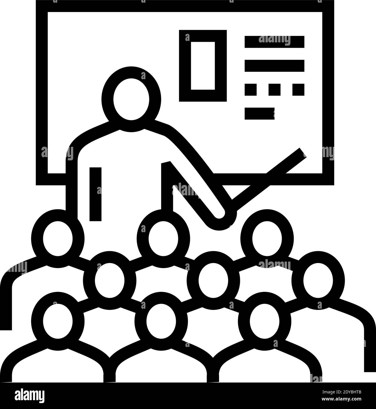 teacher educational lesson line icon vector illustration Stock Vector ...