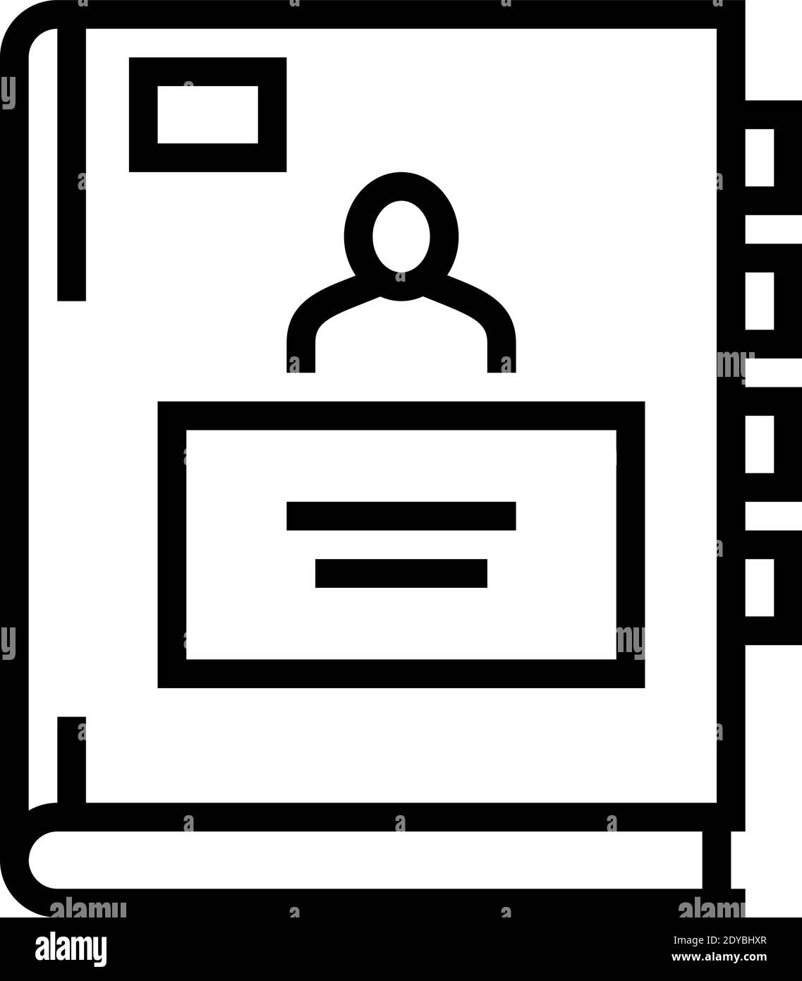 pupil notebook line icon vector illustration Stock Vector Image & Art ...