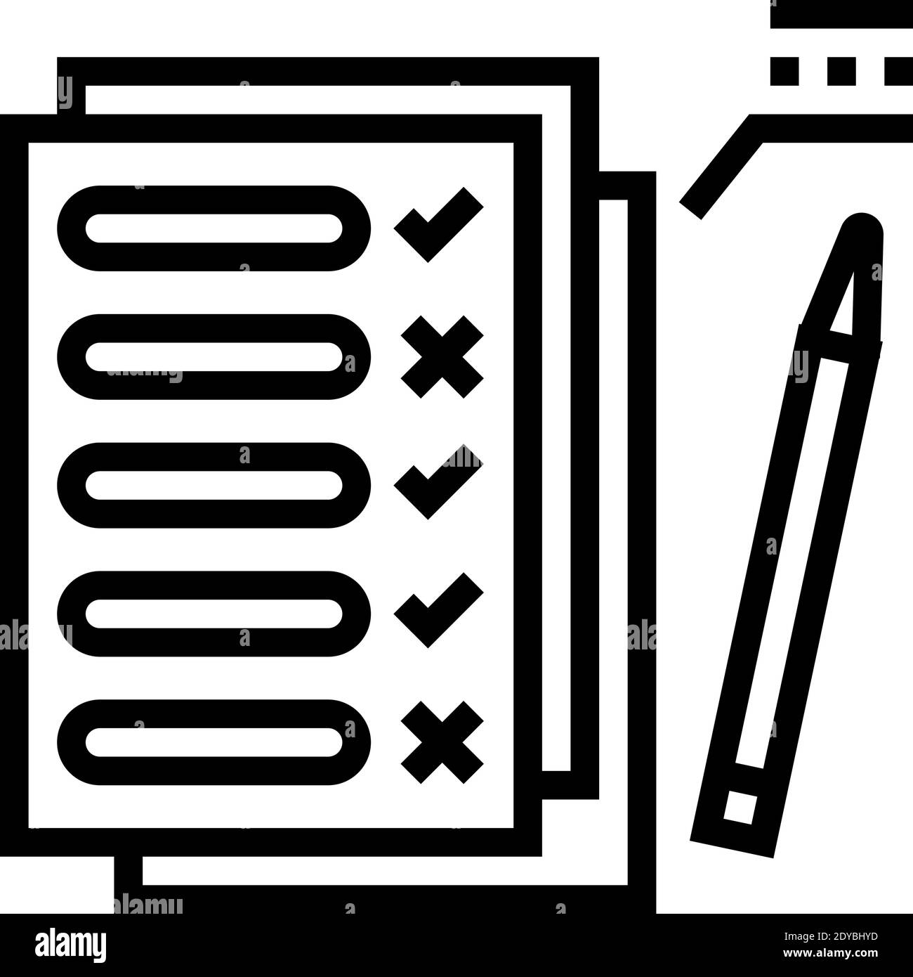 school examination line icon vector illustration Stock Vector Image ...