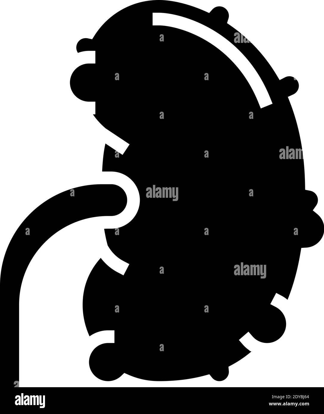 chronic pyelonephritis glyph icon vector illustration Stock Vector ...