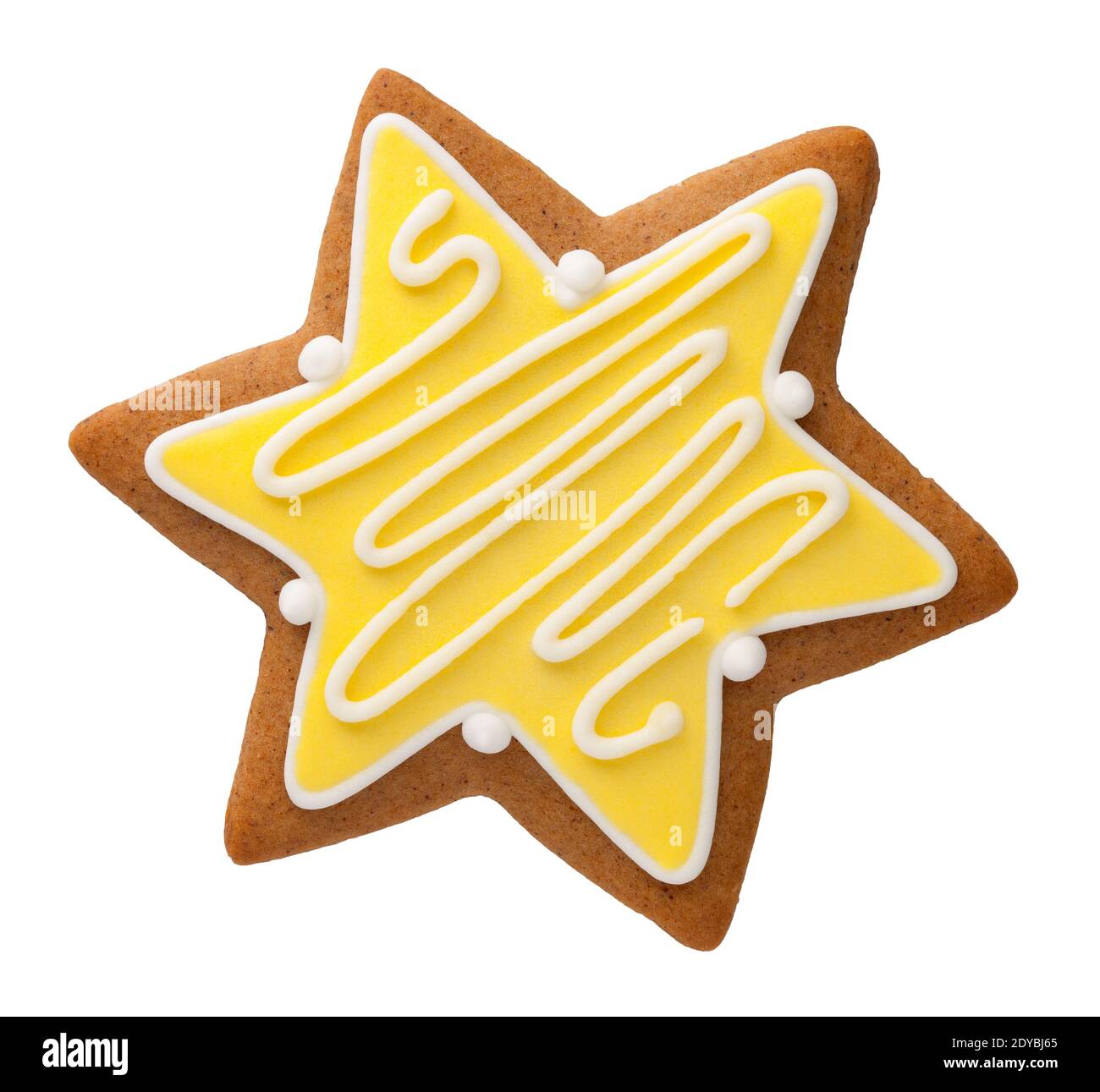 Gingerbread star isolated on white background Stock Photo - Alamy