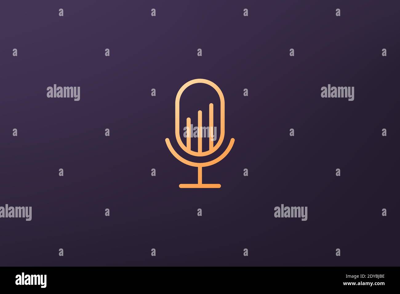 simple financial podcast mic logo with a modern and luxurious style ...