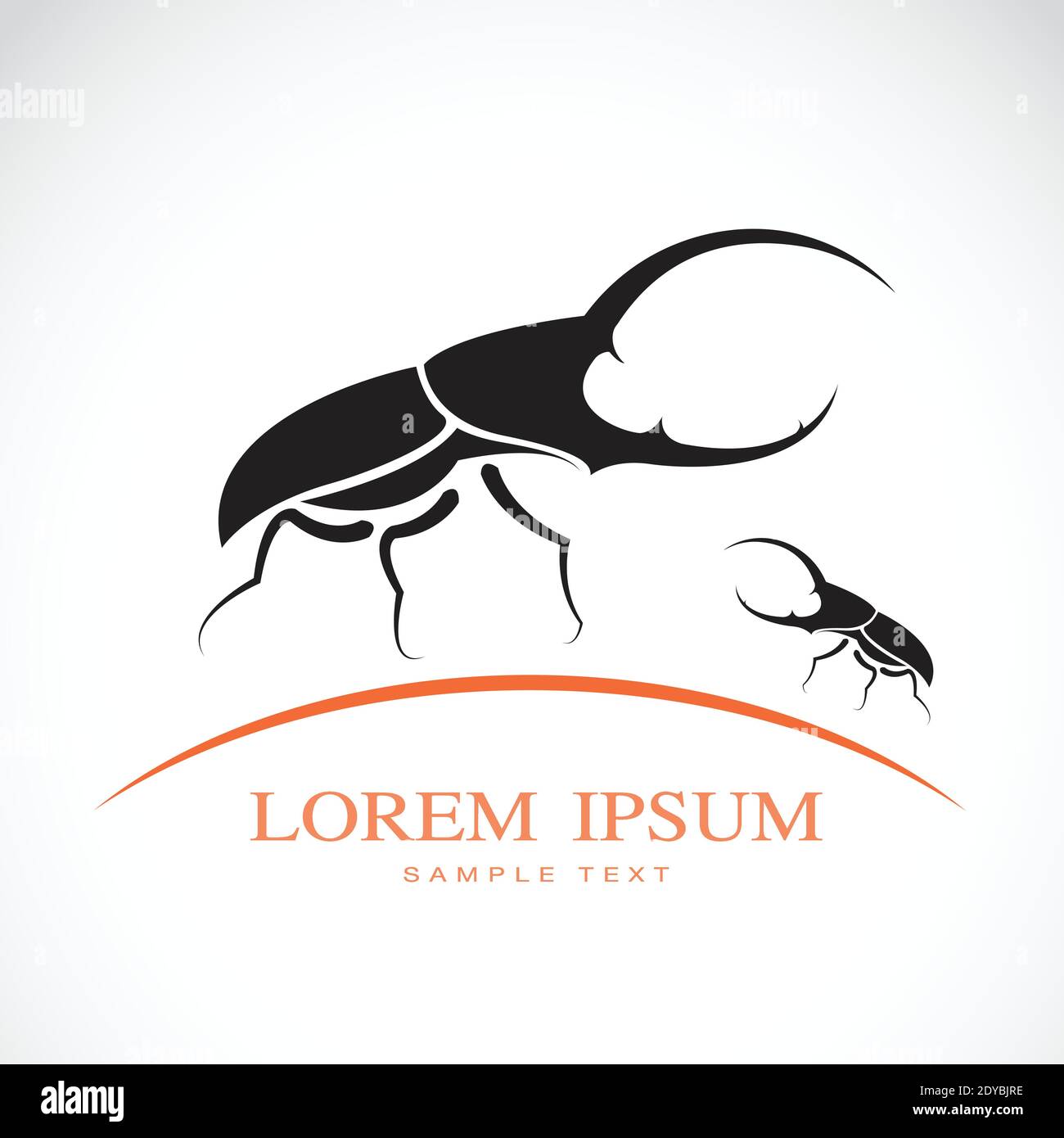 Vector of a beetle on white background. Easy editable layered vector ...