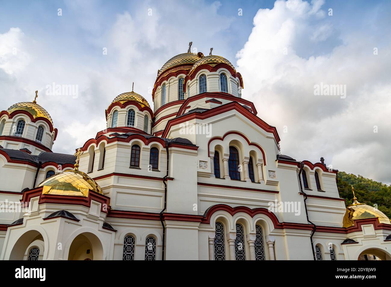 New Athos, Abkhazia - September 28, 2019. Orthodox monastery in the ...