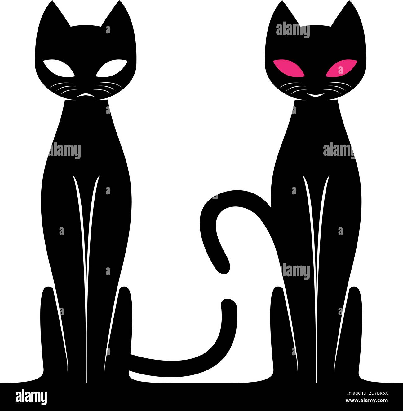 Vector of cat design on white background. Easy editable layered vector illustration. Pets Stock ...