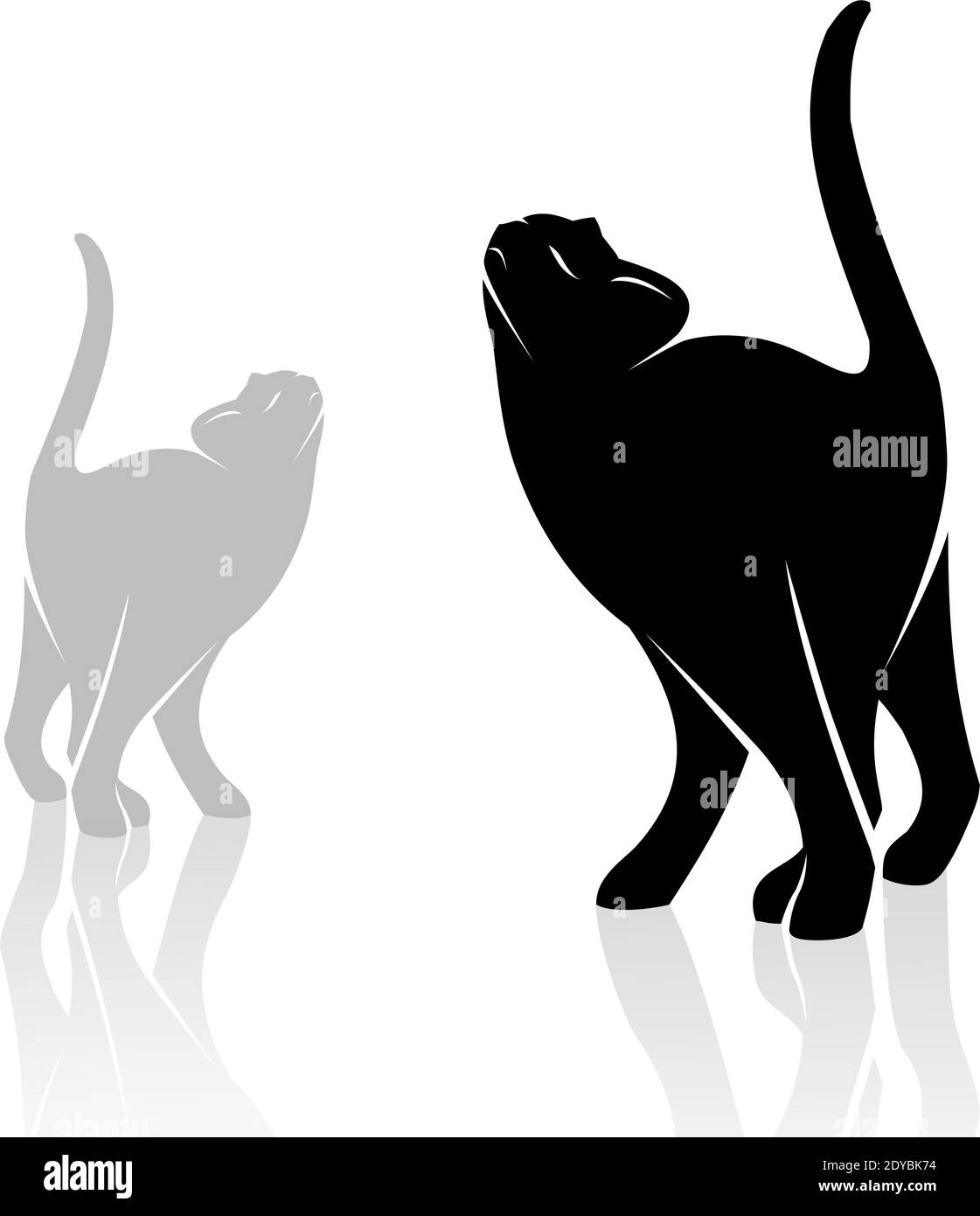 Vector of cat design on white background. Easy editable layered vector illustration. Pets Stock ...
