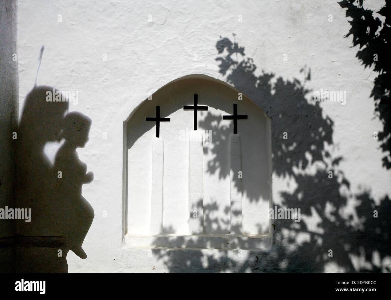 christian shadow on a church. Christian religion concept Stock Photo ...