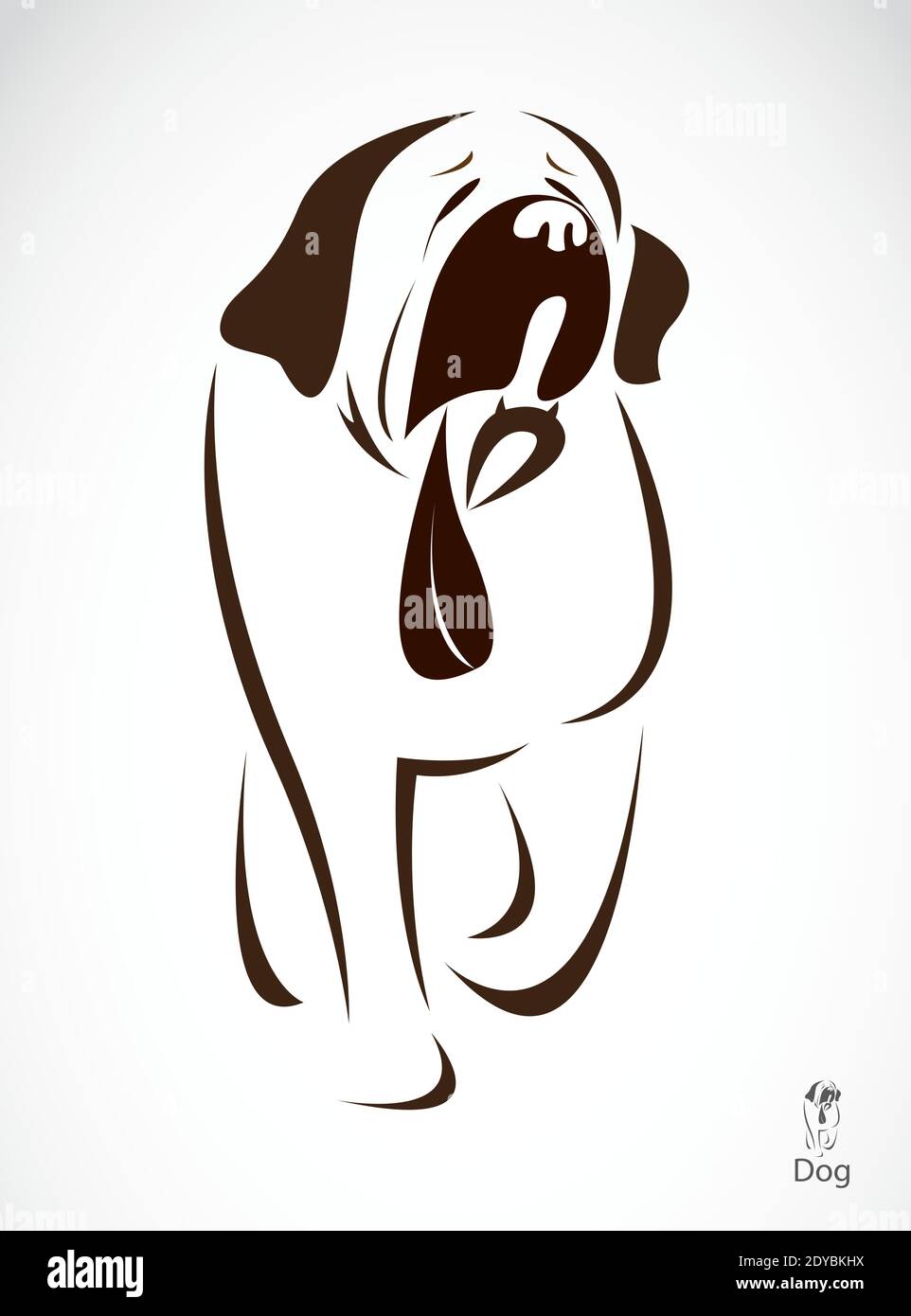 Vector of a dog isolated on white background. Animals. Easy editable ...